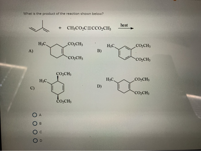 What is the product of the reaction shown below? heat | Chegg.com
