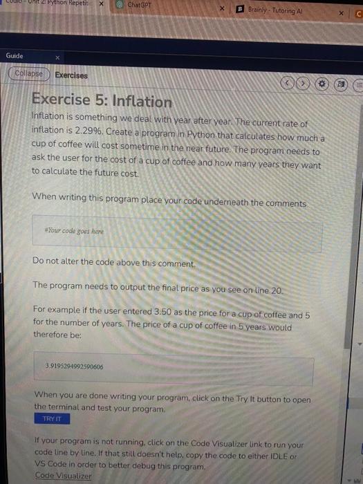 Solved Inflation is something we deal with year after year. | Chegg.com