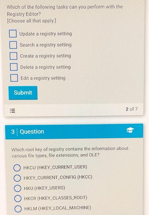 Solved Which of the following tasks can you perform with the | Chegg.com