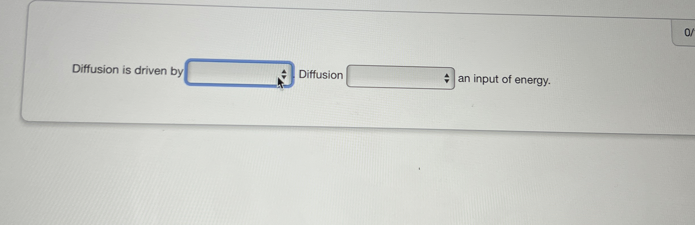 Solved Diffusion is driven byDiffusionan input of energy. | Chegg.com