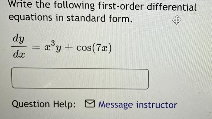 Solved Write the following first-order differential | Chegg.com
