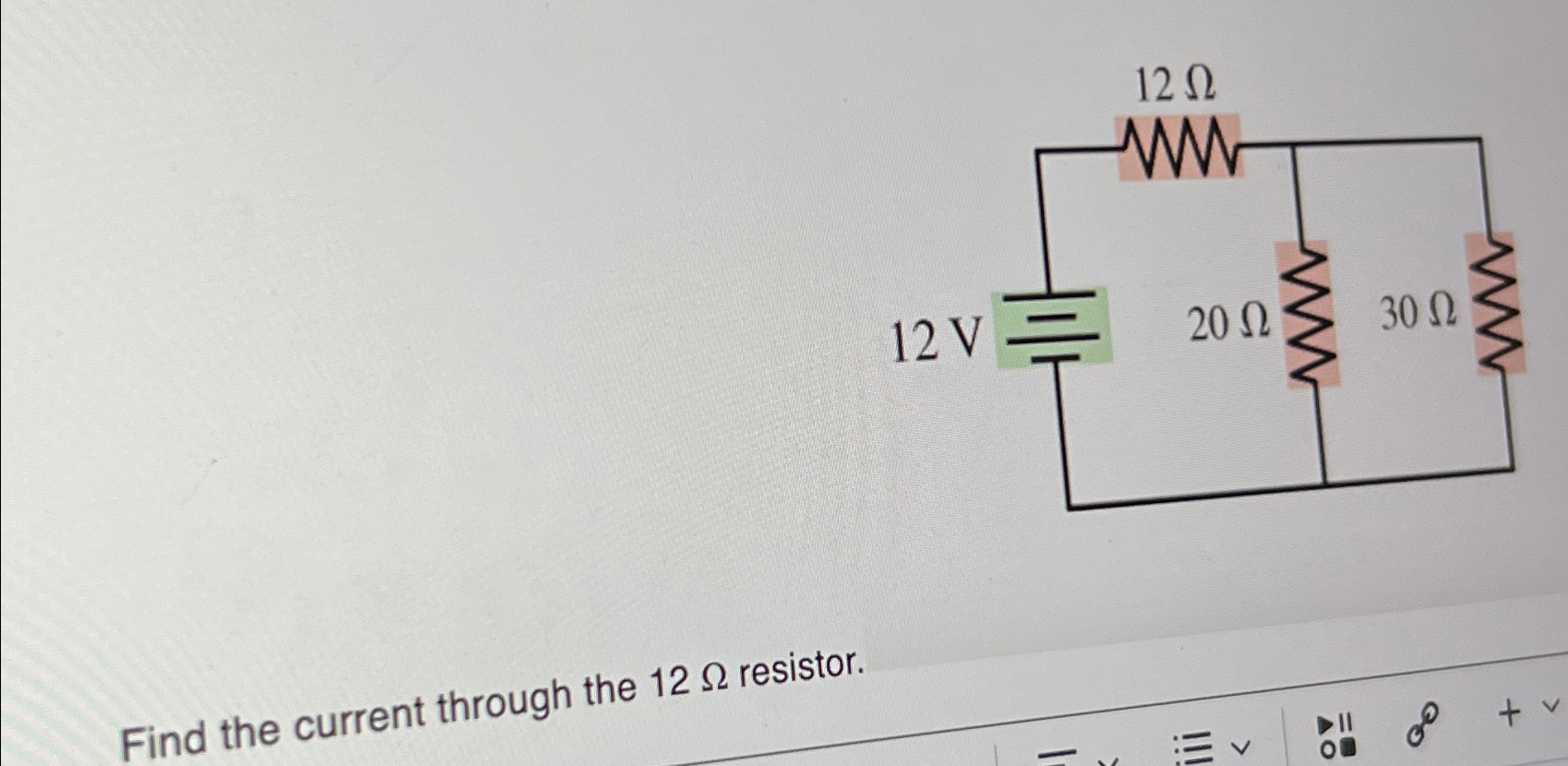 Solved Find the current through the 12Ω ﻿resistor. | Chegg.com