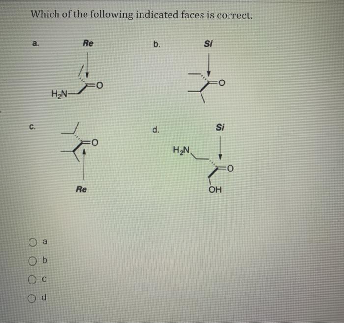 Solved Which of the following indicated faces is correct. Re | Chegg.com