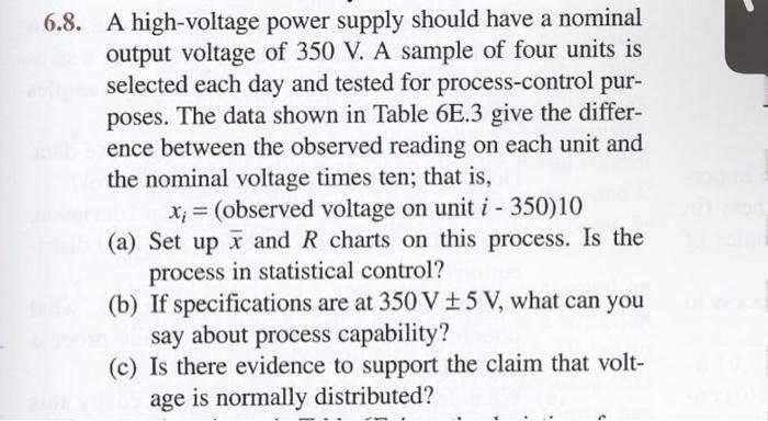 Solved 6.8. A high-voltage power supply should have a | Chegg.com