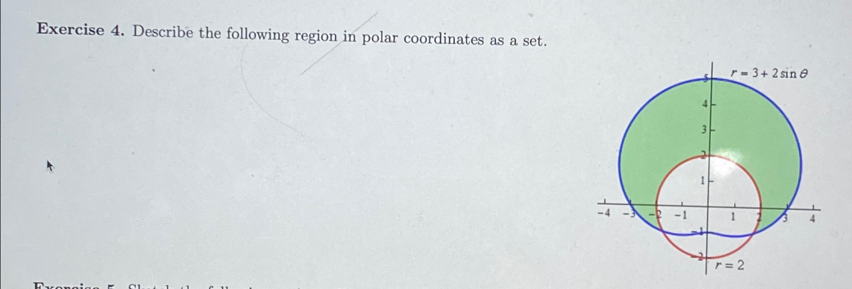 Solved Exercise 4. ﻿Describe the following region in polar | Chegg.com