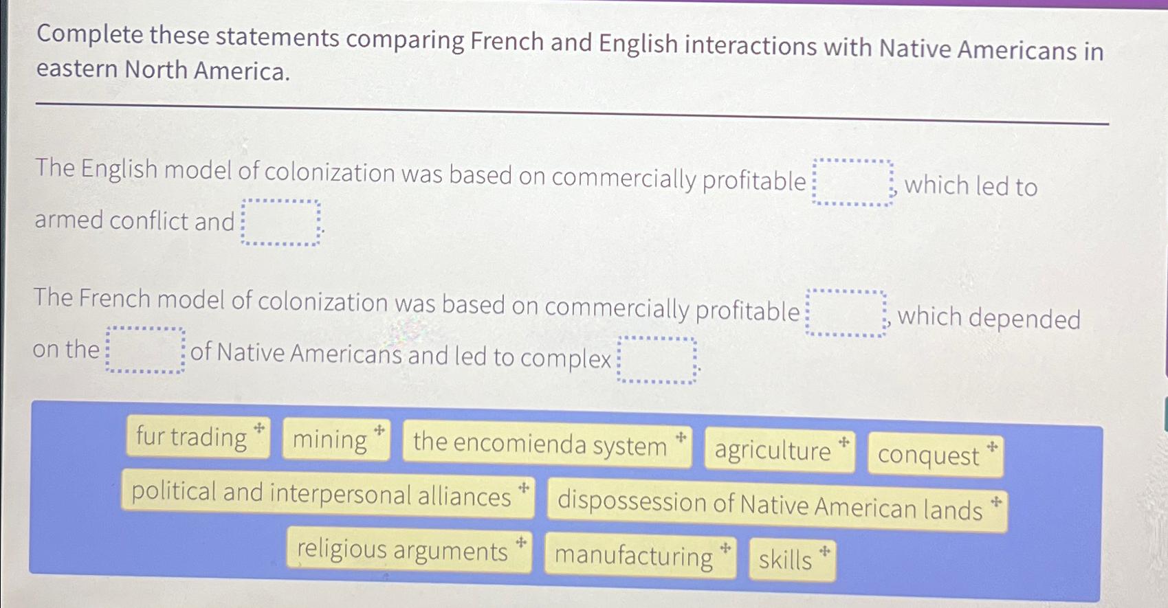 Solved Complete these statements comparing French and | Chegg.com