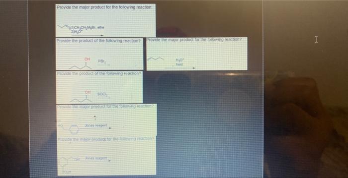 Solved Provide the major product for the following reaction: | Chegg.com