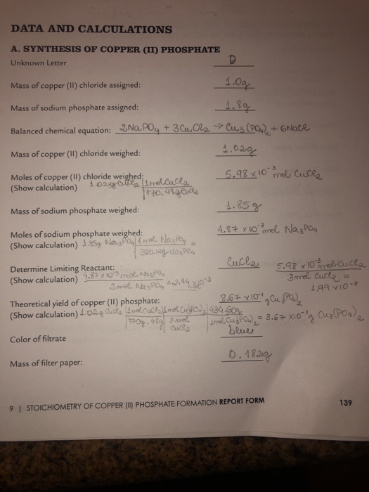 Solved QUESTIONS 1. Using the MSDS for copper(II) phosphate, | Chegg.com