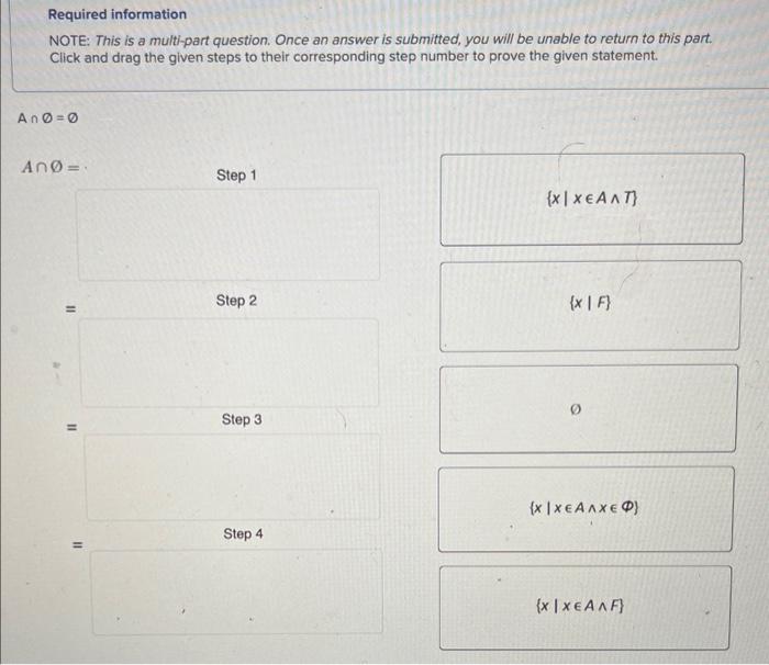 Solved Required information NOTE: This is a multi-part | Chegg.com