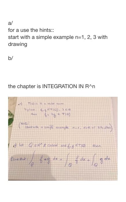 Solved al for a use the hints:: start with a simple example | Chegg.com