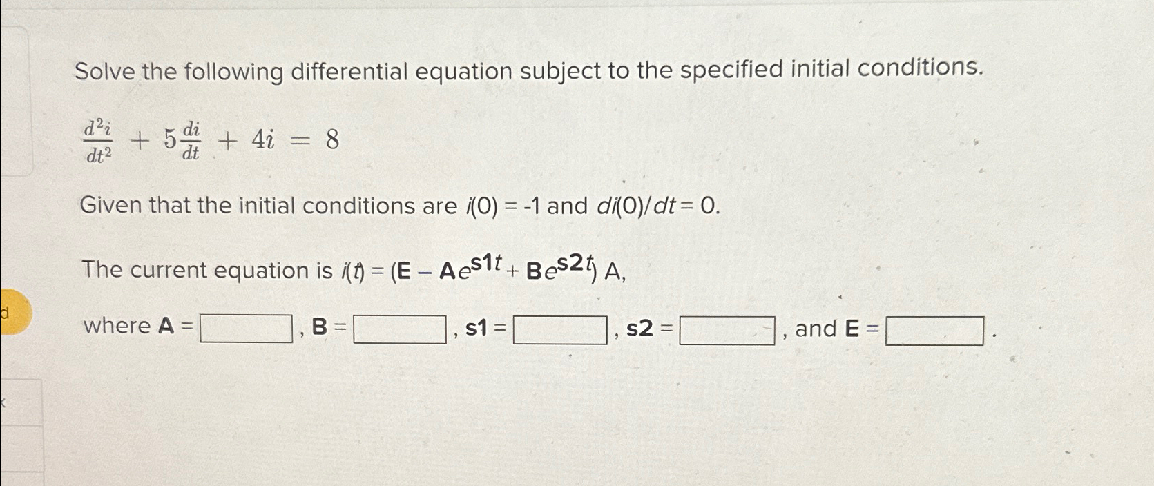 Solved Solve the following differential equation subject to | Chegg.com