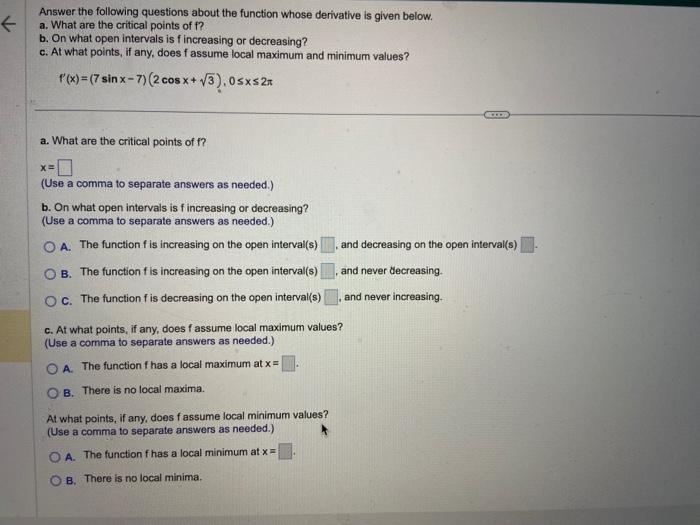 Solved Answer the following questions about the function | Chegg.com