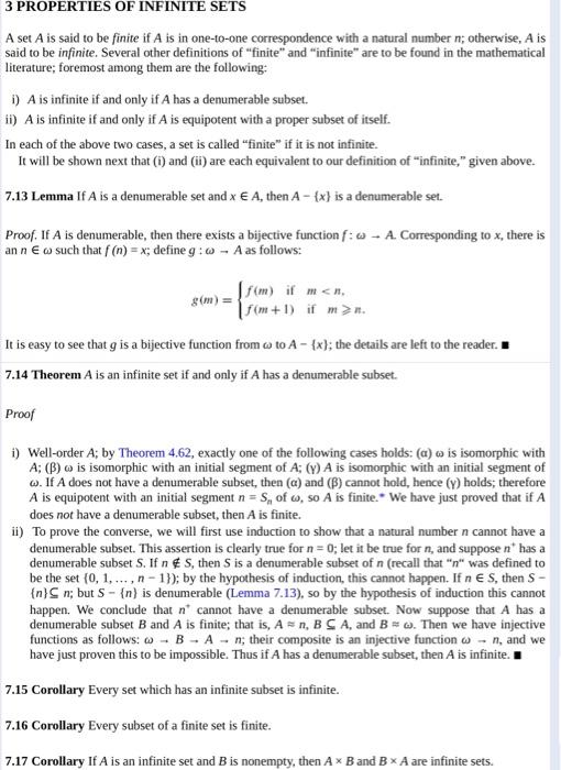 Solved EXERCISES 7.3 1. Let A and B be a pair of disjoint | Chegg.com