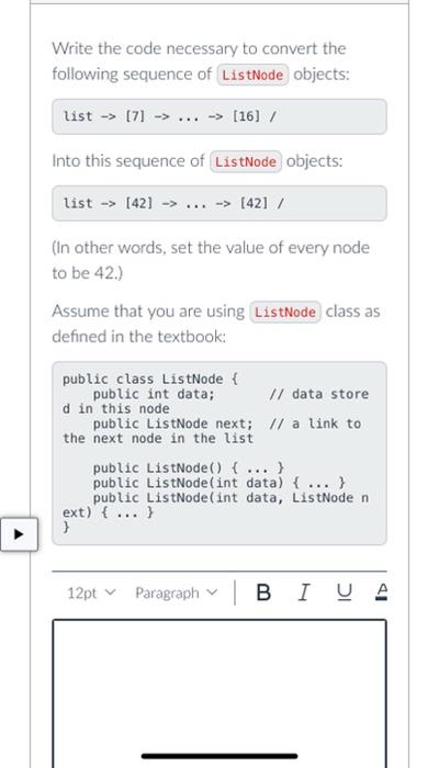 Solved Write the code necessary to convert the following | Chegg.com