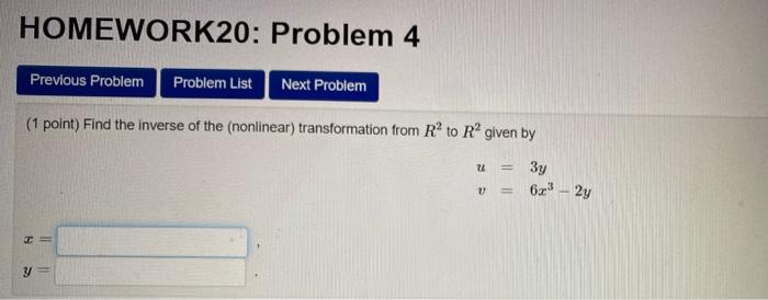 Solved HOMEWORK20: Problem 4 Previous Problem Problem List | Chegg.com