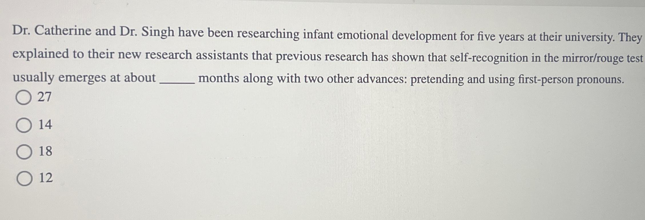 Solved Dr. ﻿Catherine and Dr. ﻿Singh have been researching | Chegg.com