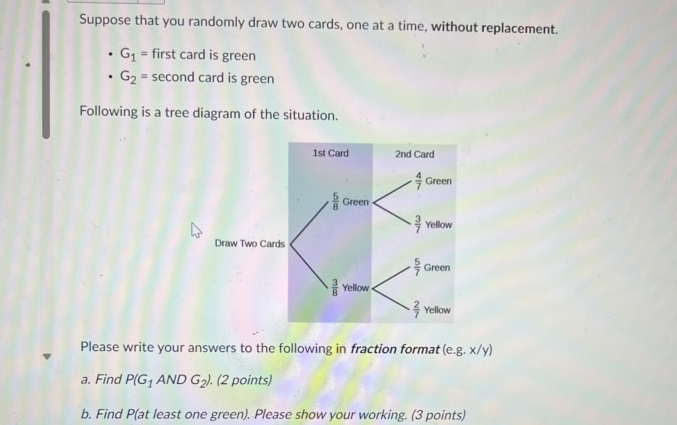 Solved Suppose that you randomly draw two cards, one at a | Chegg.com