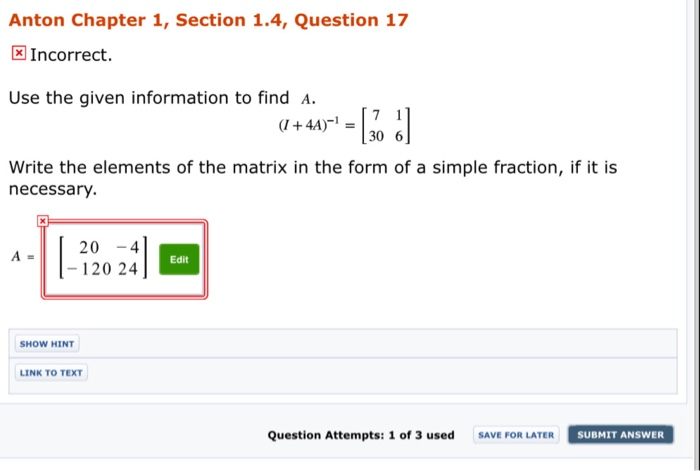 Solved Anton Chapter 1, Section 1.4, Question 17 * | Chegg.com