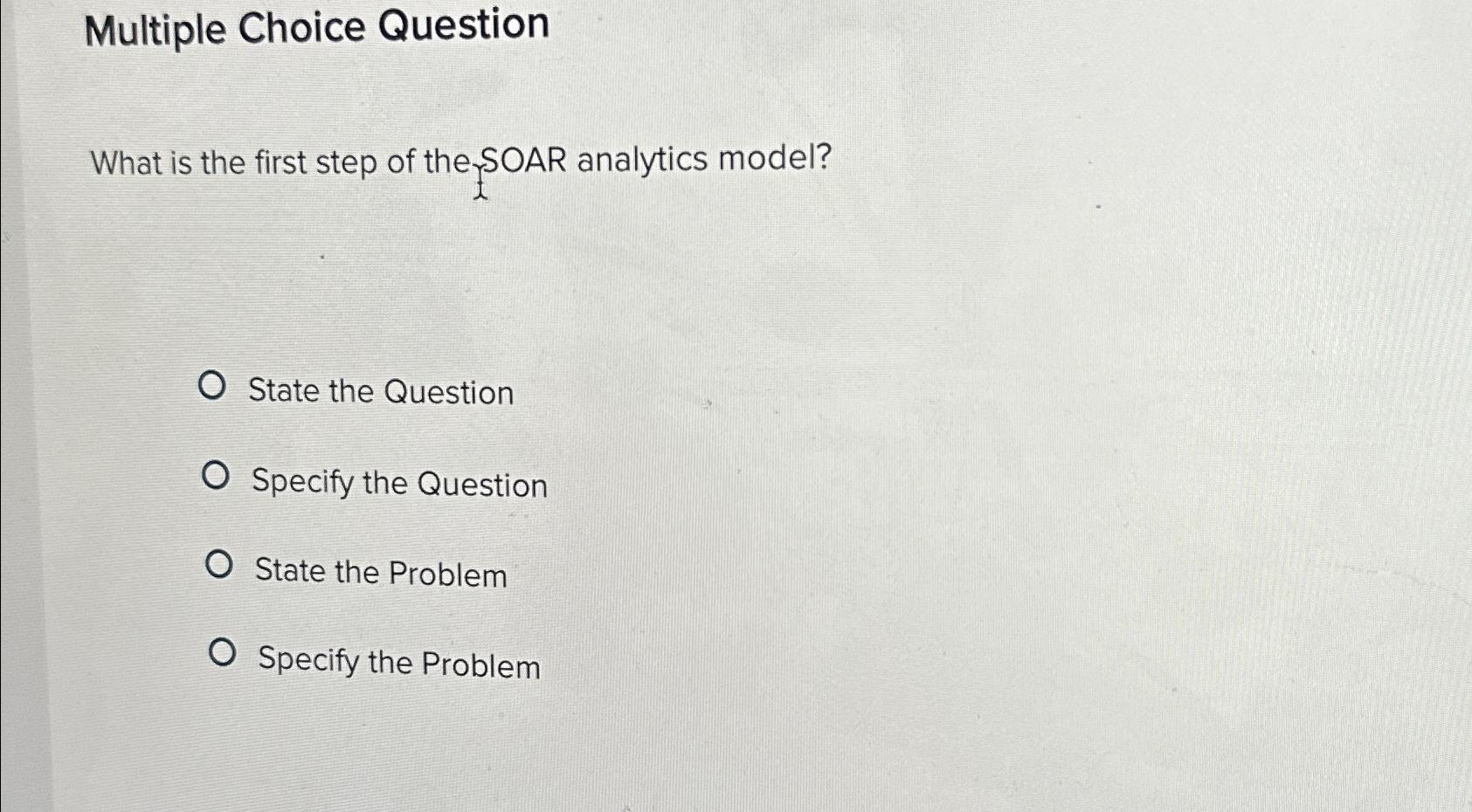 Solved Multiple Choice QuestionWhat is the first step of the | Chegg.com