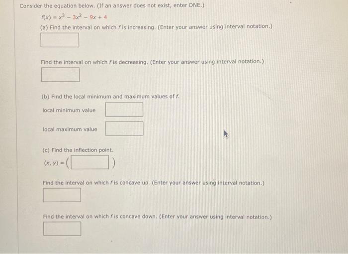 Solved Consider the equation below. (If an answer does not | Chegg.com