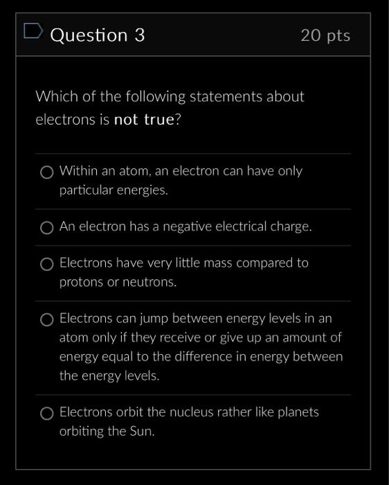 Solved Question 3 20 pts Which of the following statements | Chegg.com
