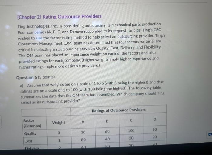 Solved Question 9 ( 3 points) d) Suppose that the OM team | Chegg.com