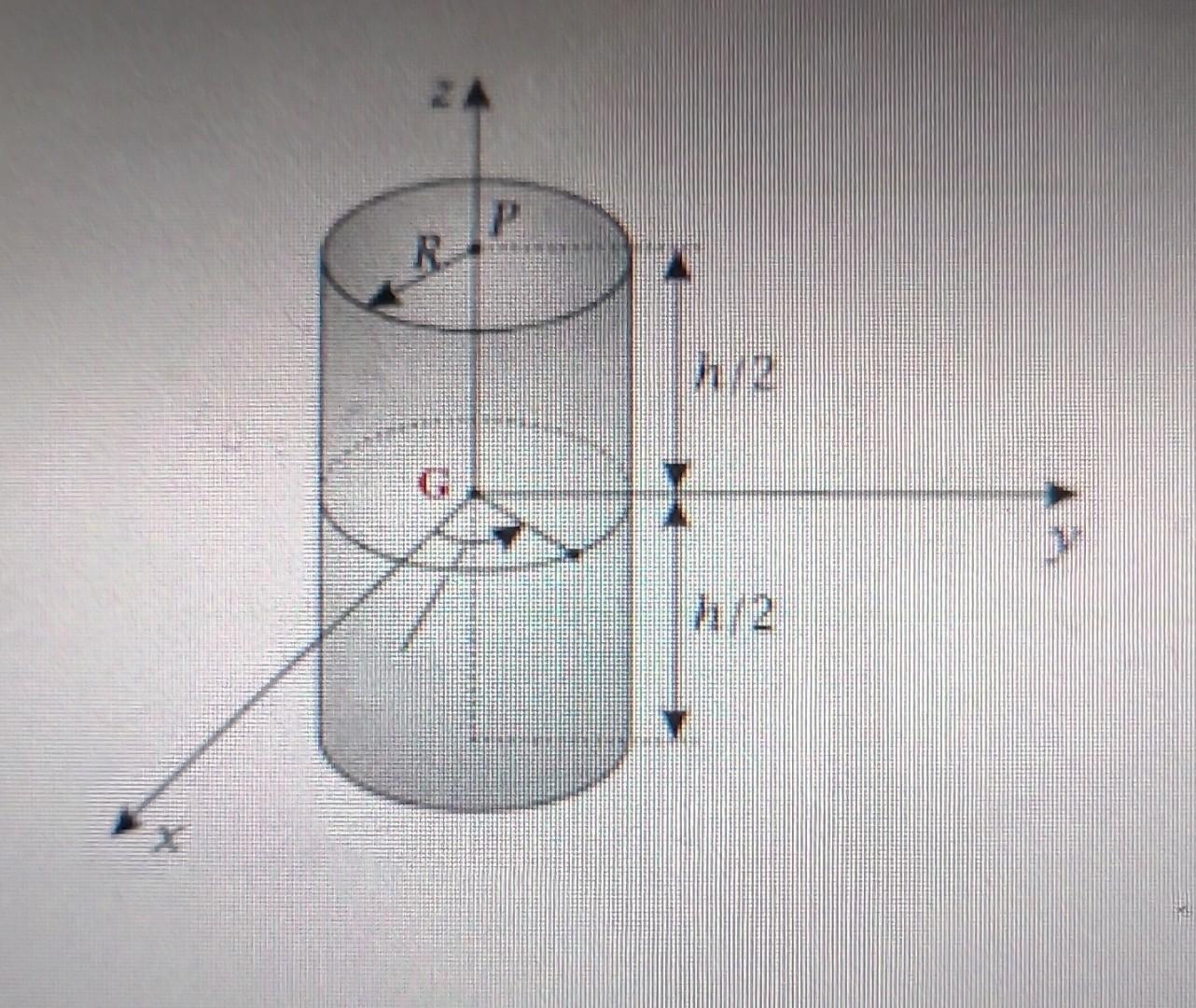 Solved Problem 2: Consider a uniform cylinder of mass m, | Chegg.com