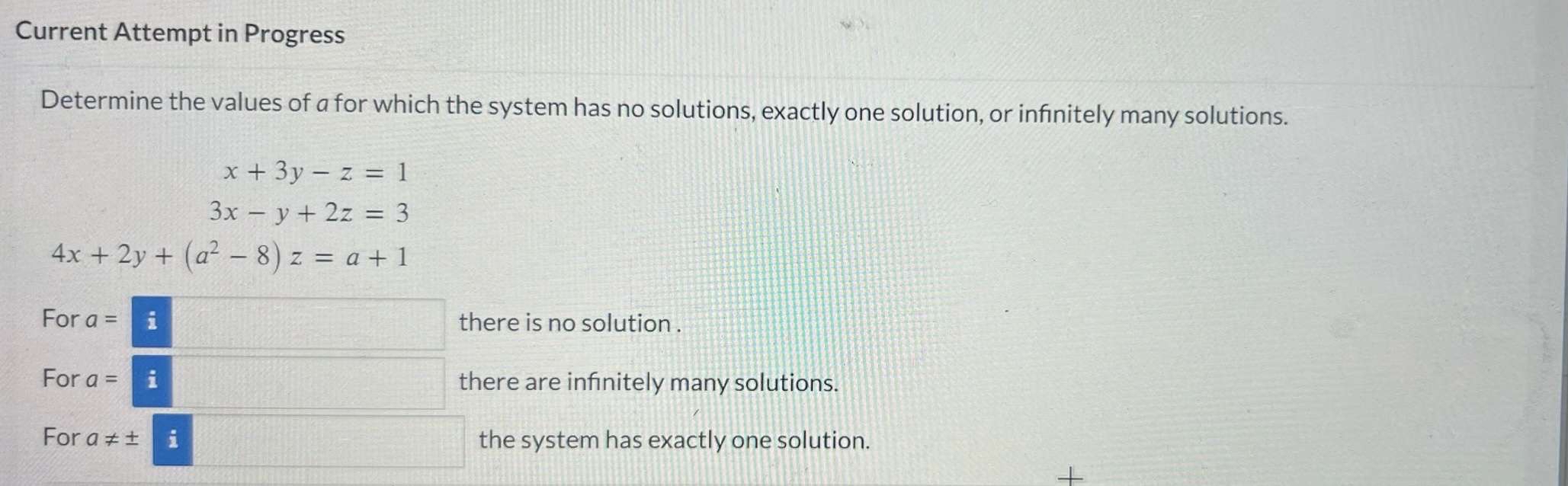 Solved Current Attempt in ProgressDetermine the values of a | Chegg.com