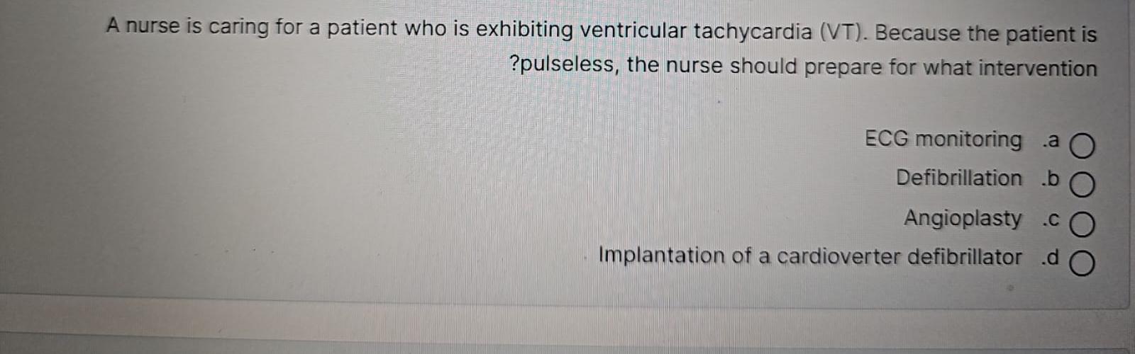 Solved A nurse is caring for a patient who is exhibiting | Chegg.com