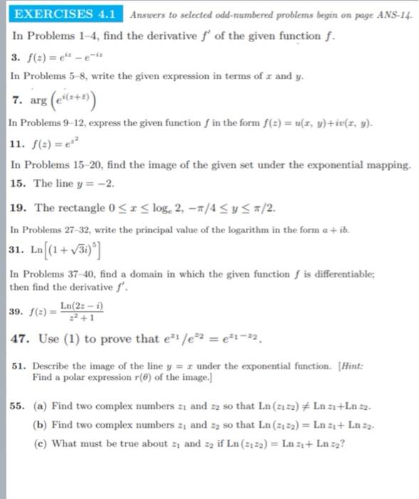 Solved EXERCISES 4.1 Answers to selected odd-numbered | Chegg.com