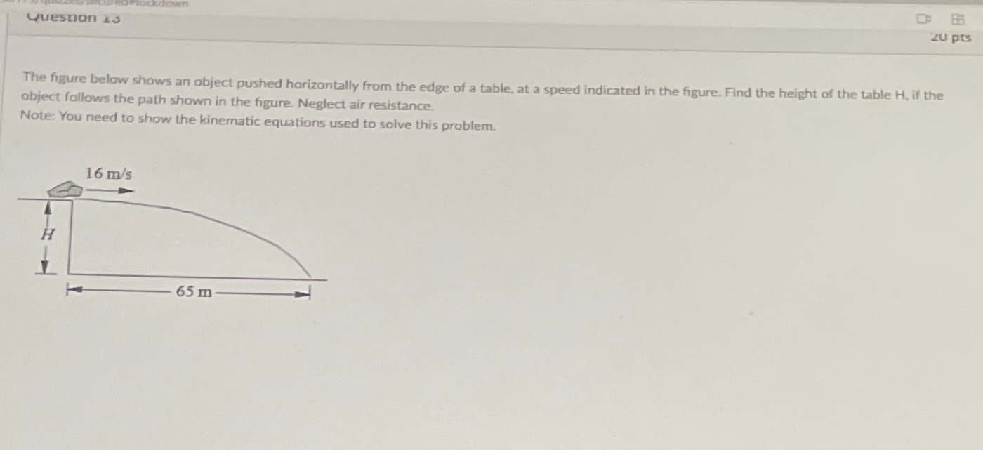 Solved The figure below shows an object pushed horizontally | Chegg.com