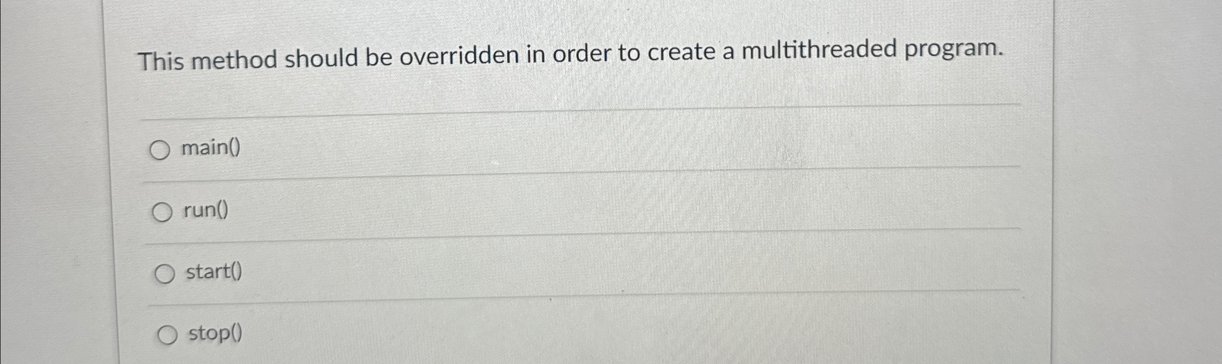Solved This method should be overridden in order to create a | Chegg.com