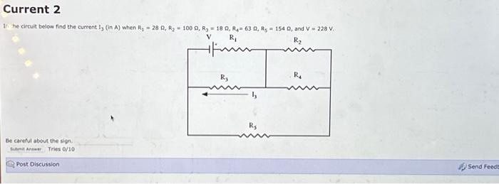 Solved 15. he circuit below find the current I3( in A) when | Chegg.com
