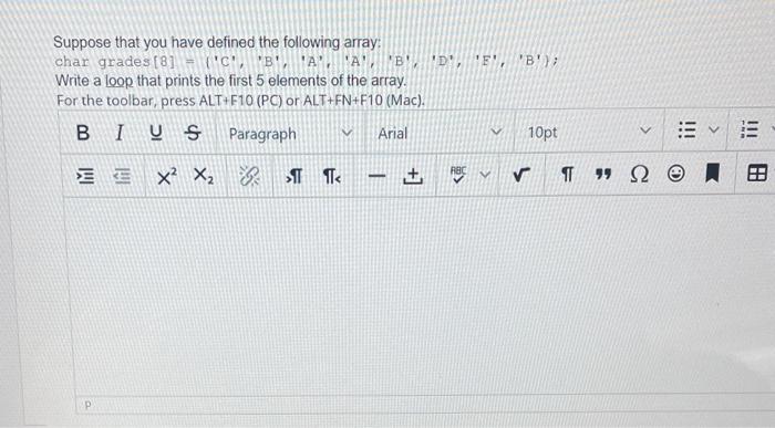 Solved Suppose that you have defined the following array: | Chegg.com