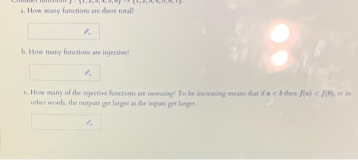 Solved 1. How many functions are there total? b. How many | Chegg.com