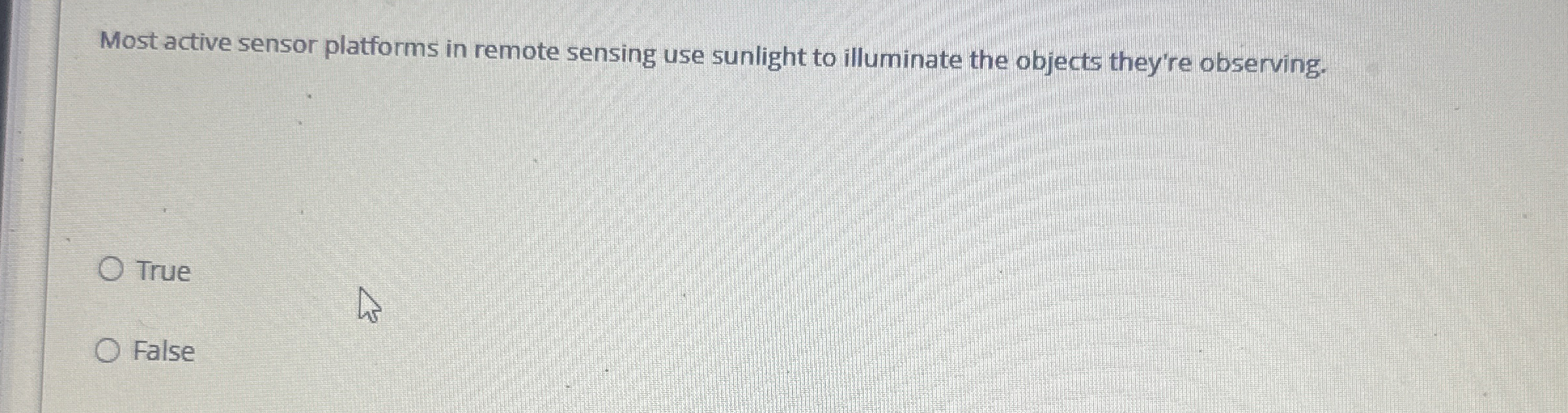 Solved Most active sensor platforms in remote sensing use | Chegg.com