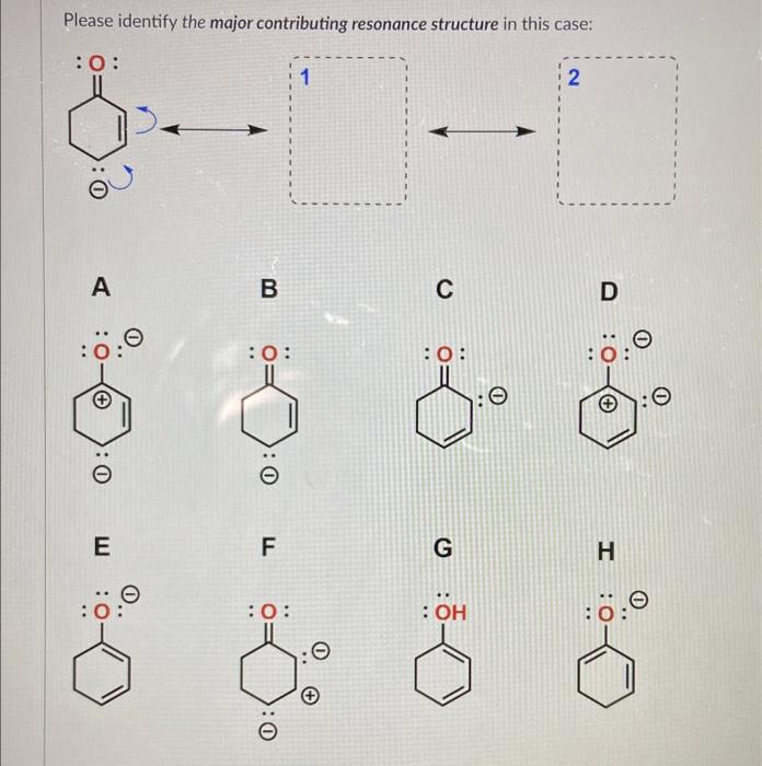 Solved Please identify the major contributing resonance | Chegg.com