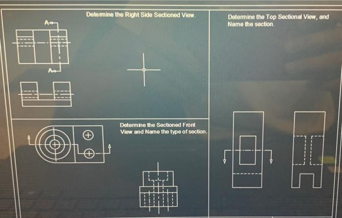 Solved Determine the Right Side Sectioned View Determine the | Chegg.com
