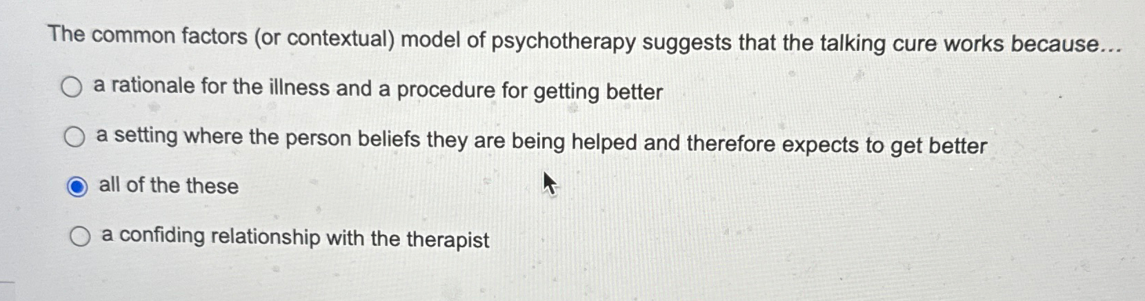 Solved The common factors (or contextual) ﻿model of | Chegg.com