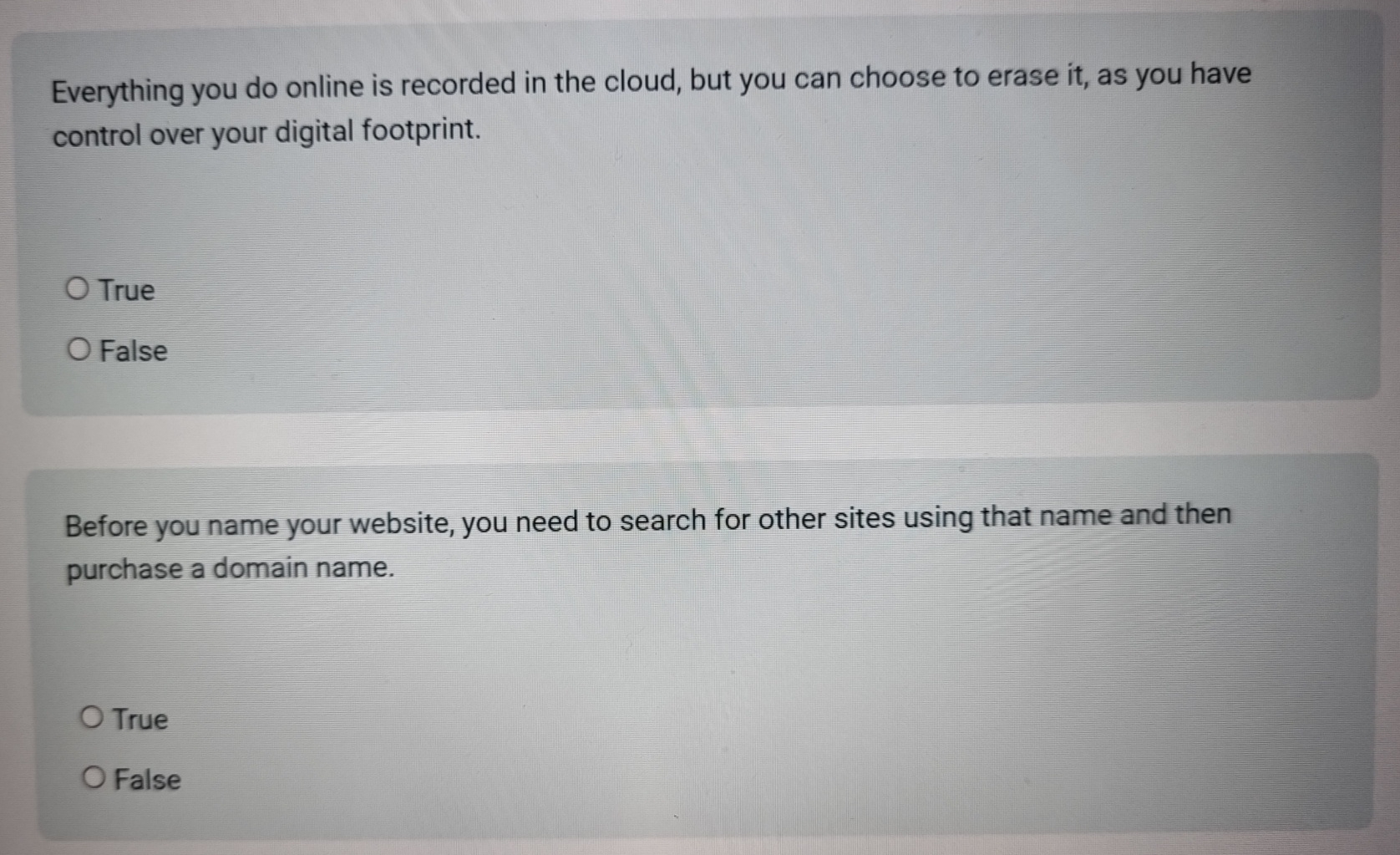 Solved Everything you do online is recorded in the cloud, | Chegg.com