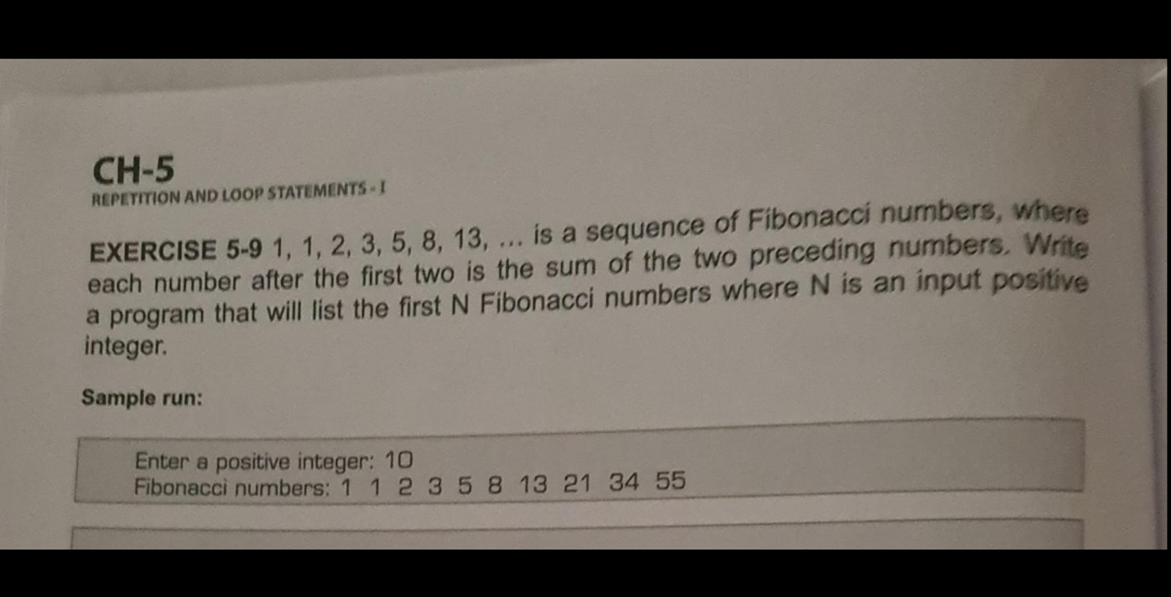 Solved SOLVE IN C USING FOR LOOPEXERCISE | Chegg.com