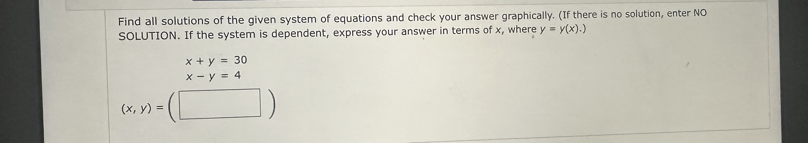 Solved Find all solutions of the given system of equations | Chegg.com