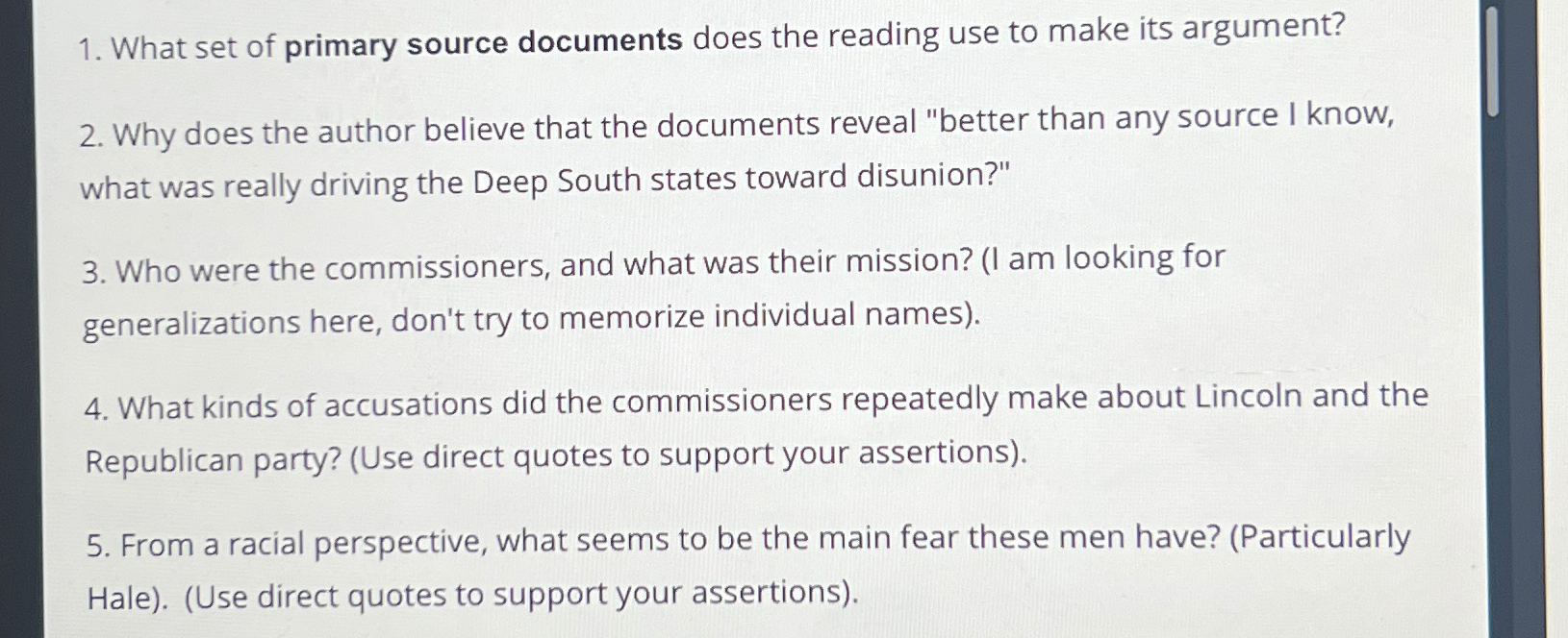 What set of primary source documents does the reading | Chegg.com