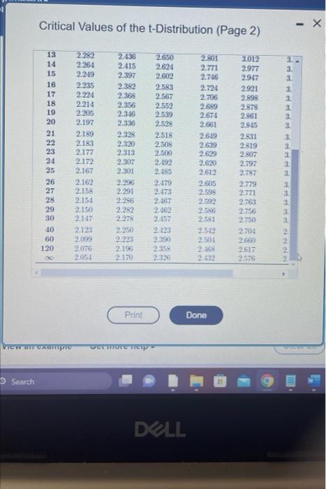 Critical Values of the t-Distribution (Page | Chegg.com