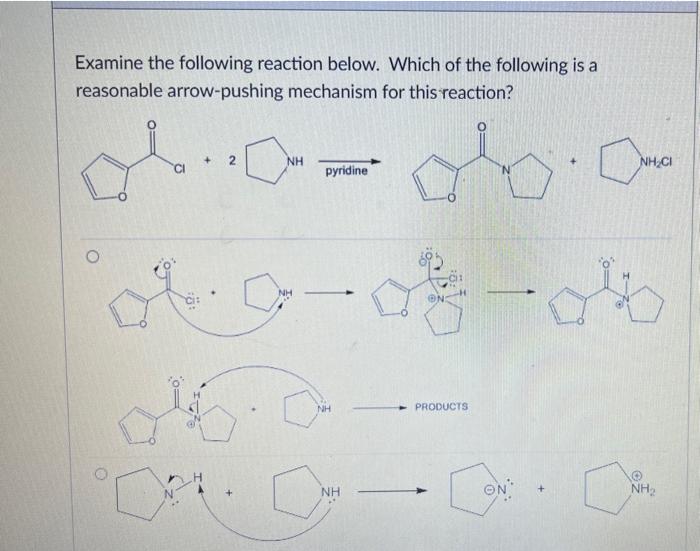 Solved Examine the following reaction below. Which of the | Chegg.com