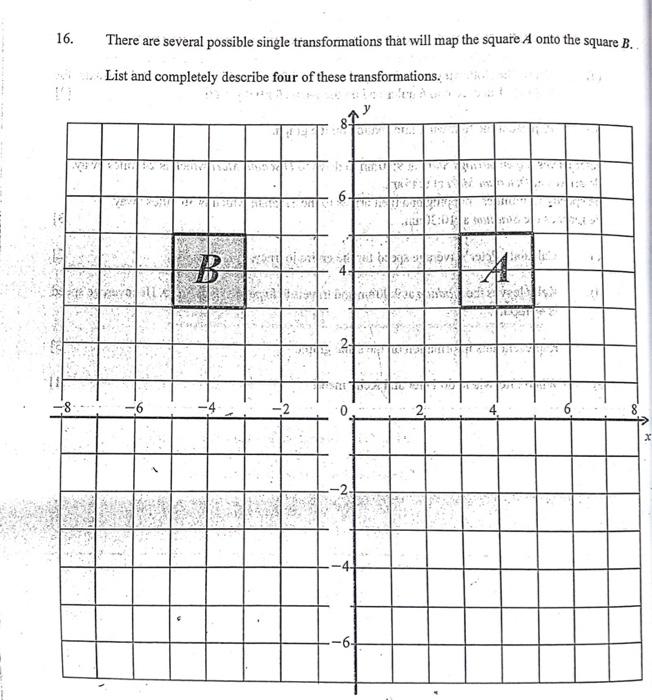 Solved 16. There are several possible single transformations | Chegg.com