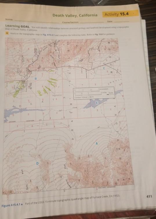 Death Valley. Activity 15.4 A For part A you're going | Chegg.com