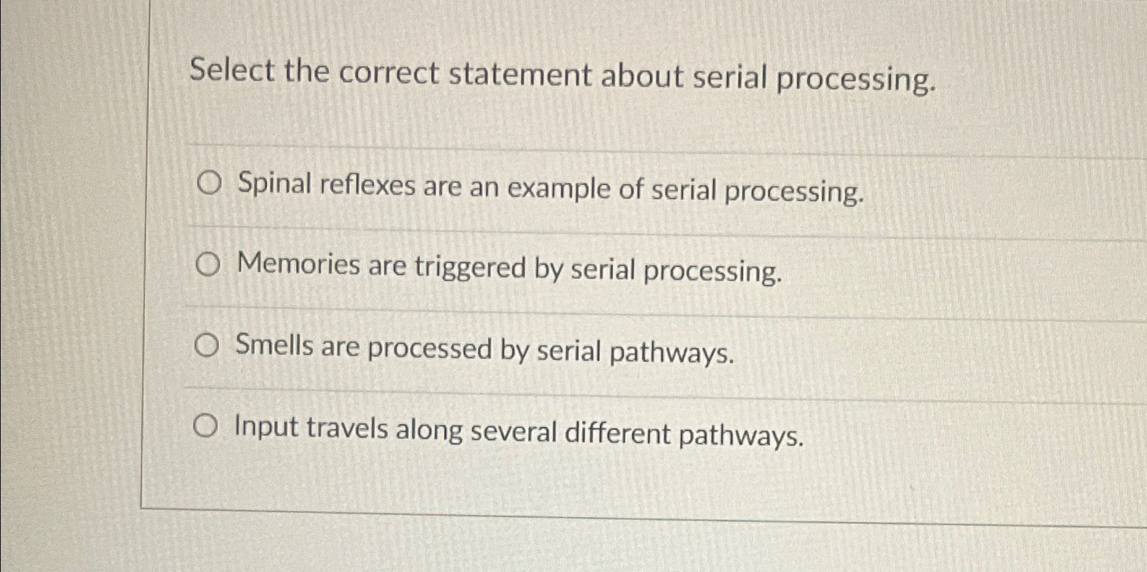 Solved Select the correct statement about serial | Chegg.com