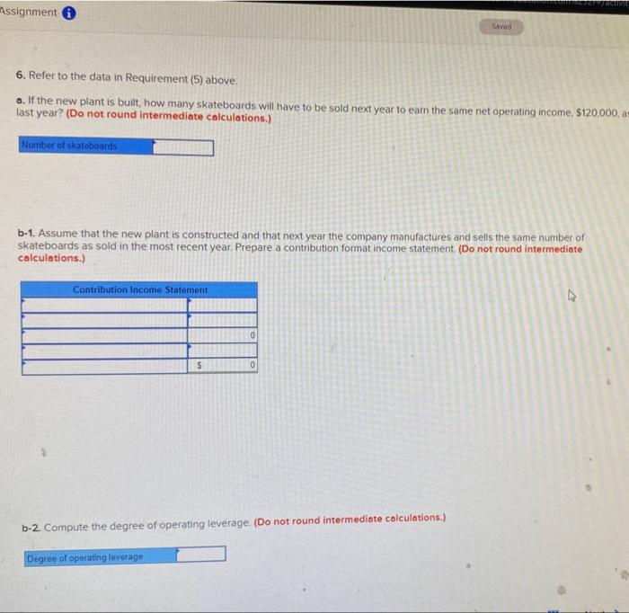 Solved Problem 8-5 Various CVP Questions: Break-Even Point; | Chegg.com
