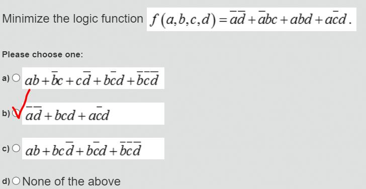 Solved Minimize the logic function shown at the picture | Chegg.com